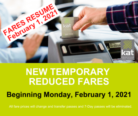 KAT’s new Temporary Reduced Fare Structure Announced - Knoxville Area ...