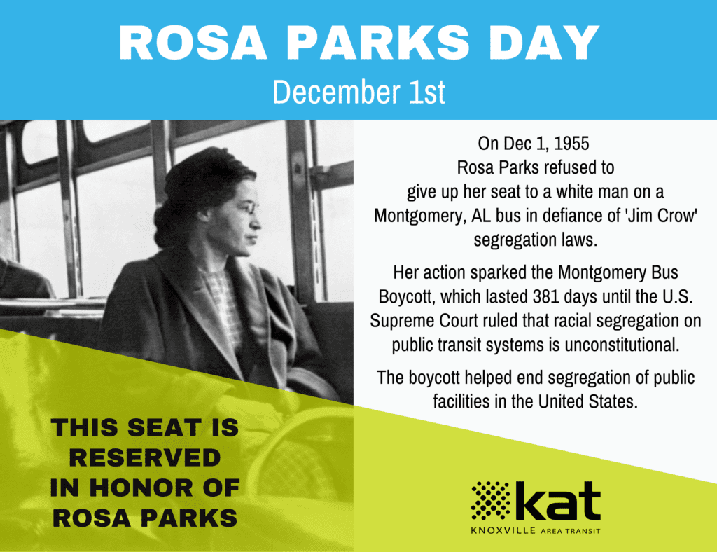 Knoxville Area Transit to Honor Rosa Parks Day on December 1, 2024 ...